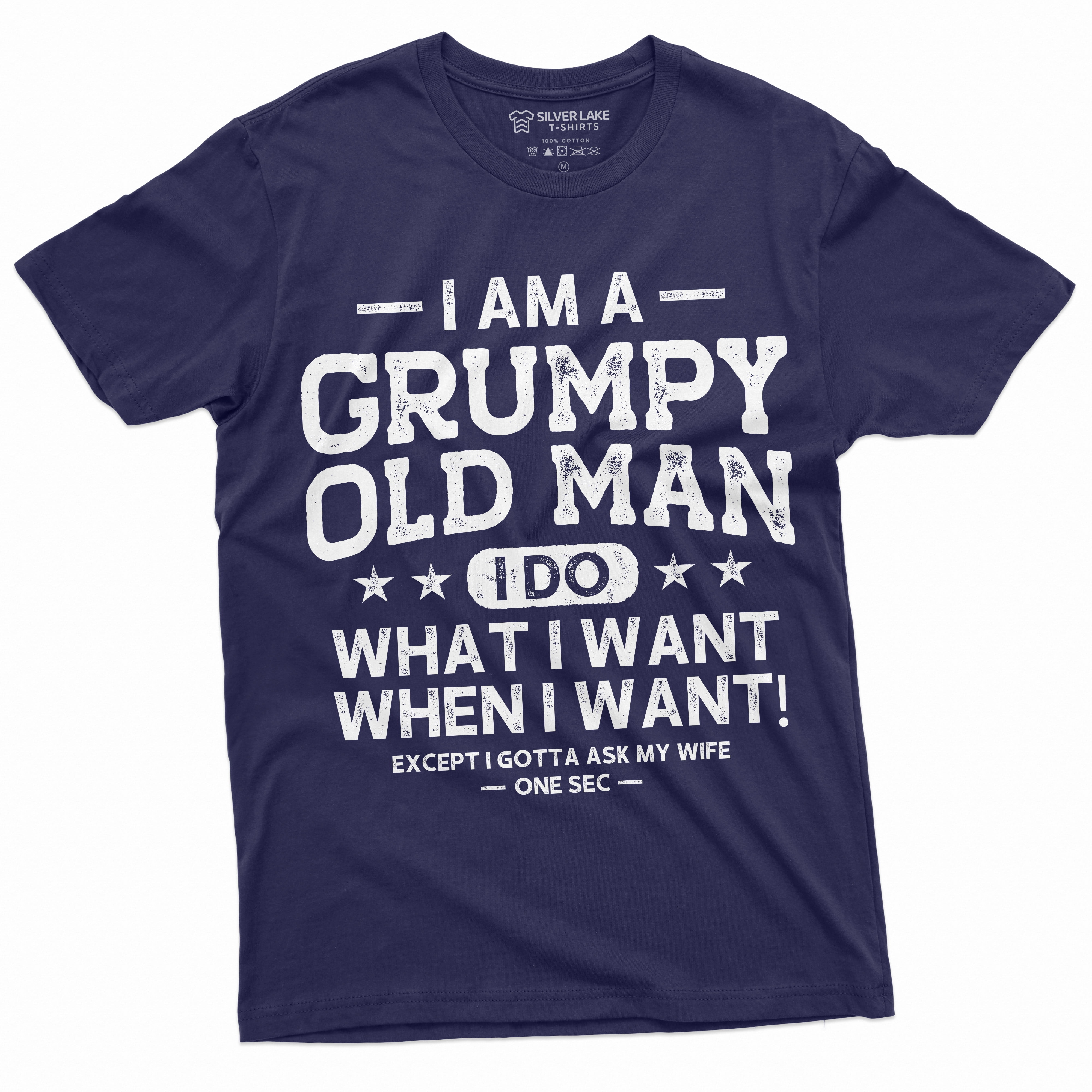 Men'S Grumpy Old Man Ask My Wife Funny T-Shirt | Papa Grandpa Tee Shirt ...