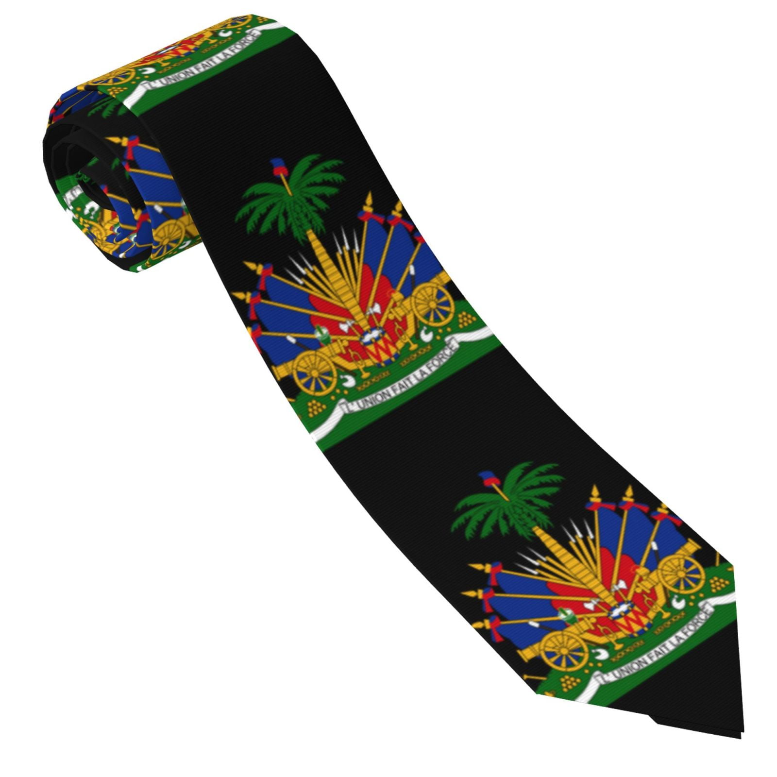 Men'S Haiti Coat Of Arms Tie Fashion Causal Printed Necktie - Walmart.com