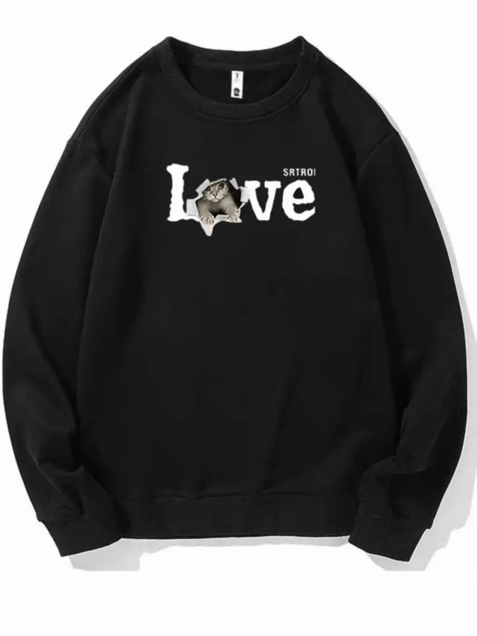 Men'S Heavyweight 2025 Winter Sweatshirt - Oversized Loose Fit Round ...