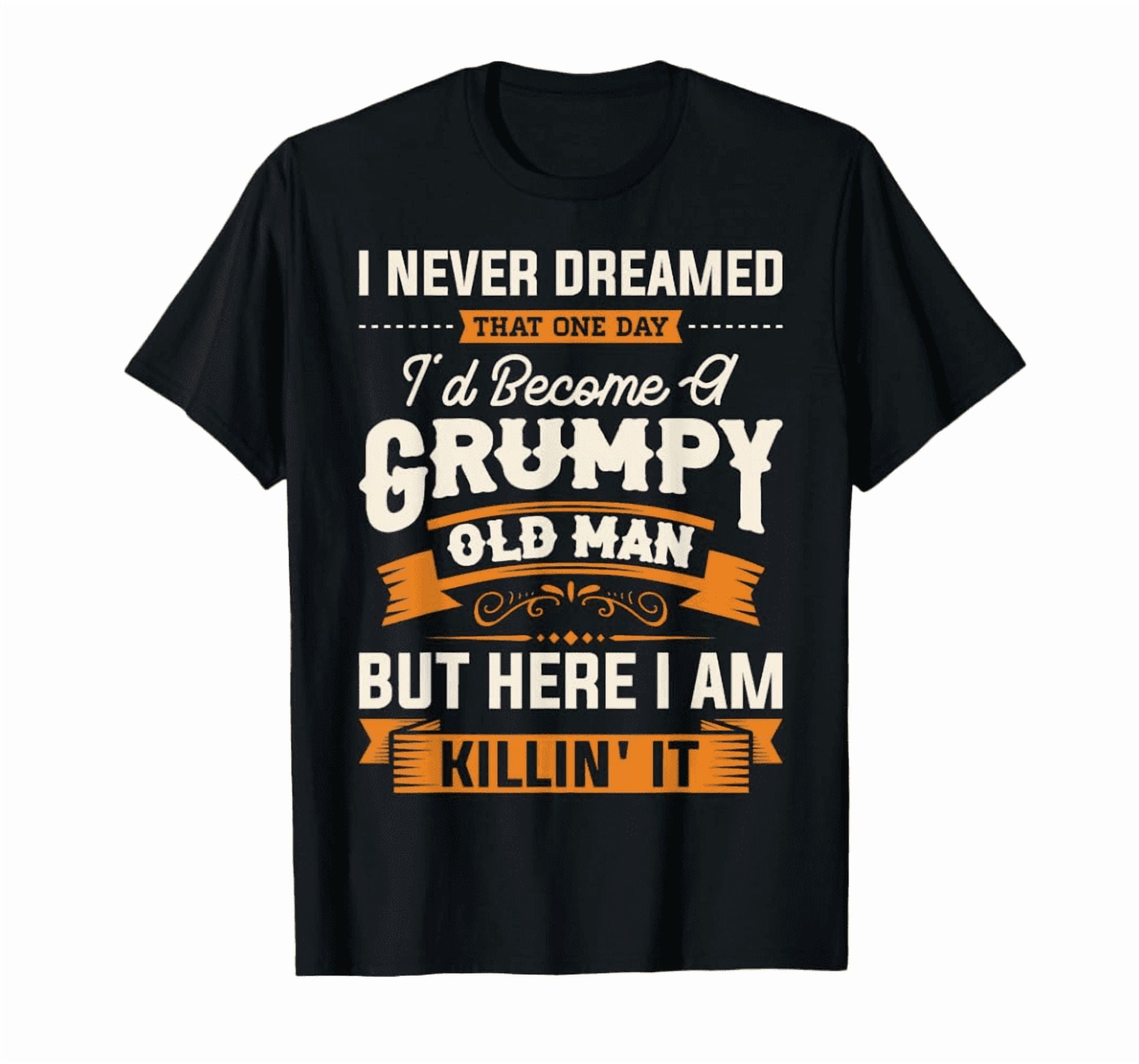 Men'S Humor Pattern T-Shirt, 100% Cotton, Casual Crew Neck, Slightly ...