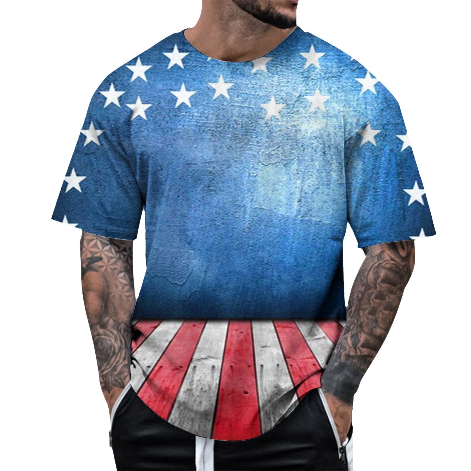 Men'S Independence Day America Flag America Patriotic Flag Men’s Shirt ...