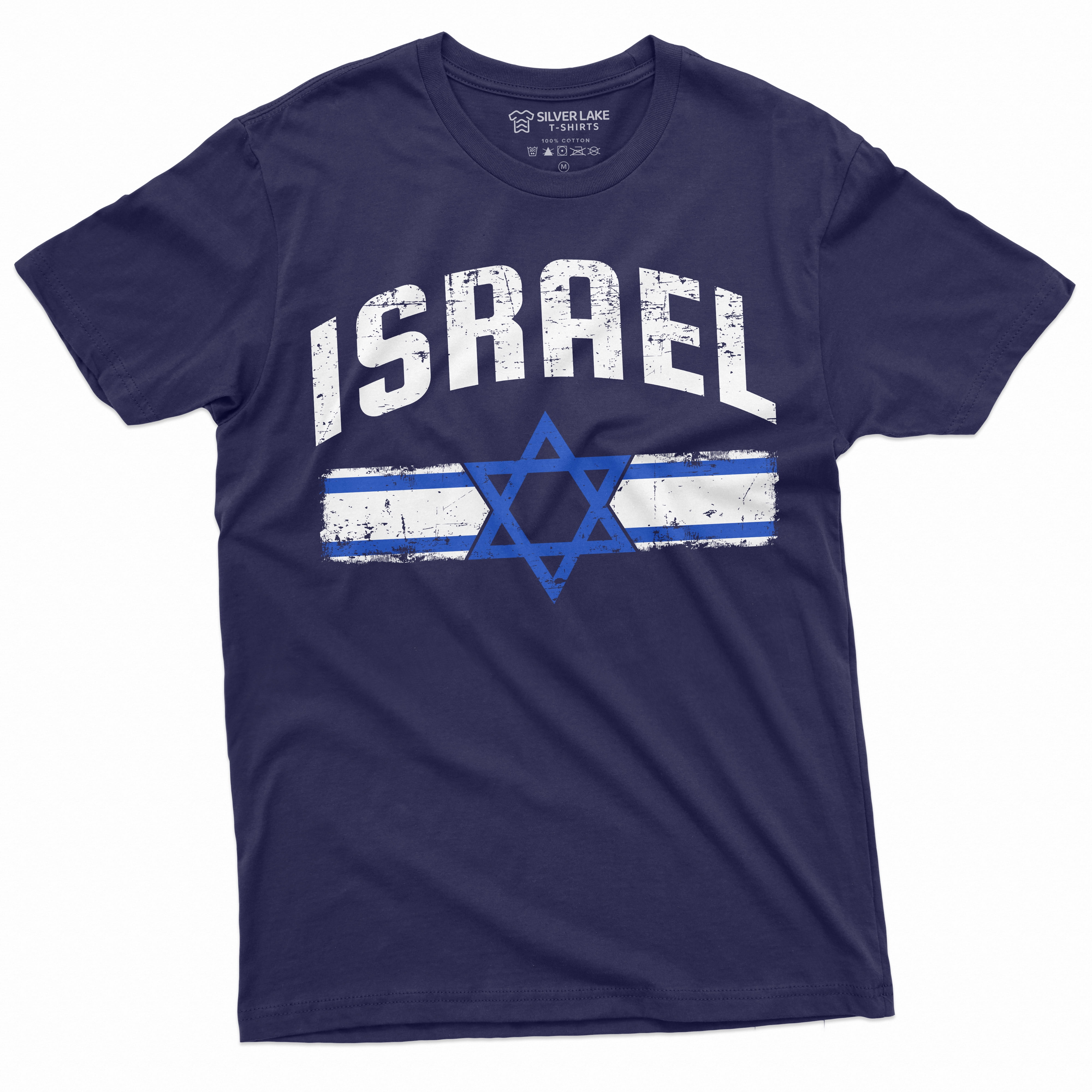 Silver Lake T-Shirts, Men's Israel T-Shirt, Israeli Flag Star of David ...
