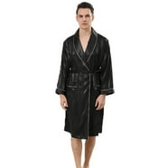 Woungzha Men's Lightweight Cotton Waffle Kimono Robe, Terry Cloth Spa ...