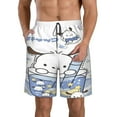 Men'S Pochacco Board Shorts 3d Graphic Swim Trunks Colorful Novelty ...