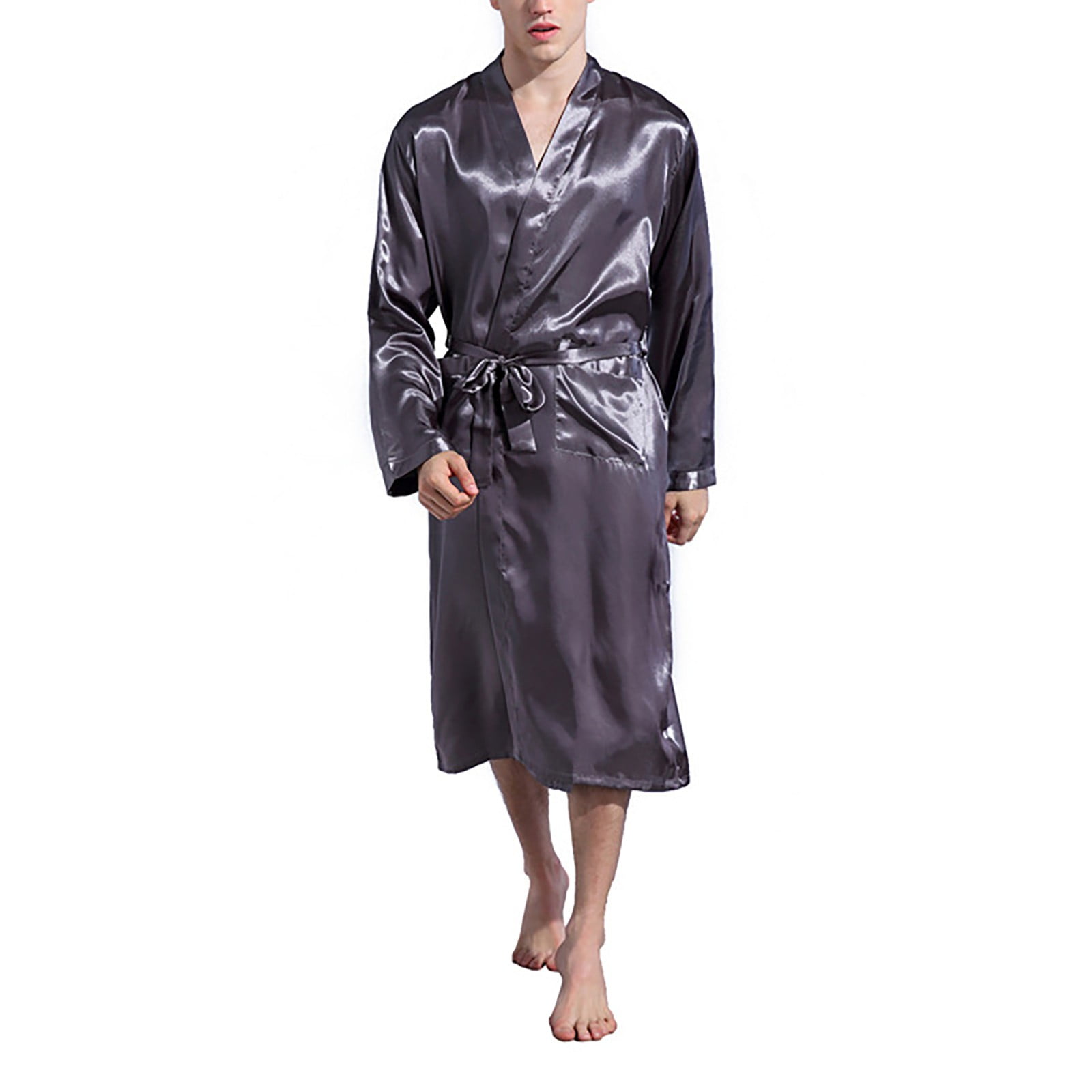 Men'S Robes Lightweight Men Bathrobe Bathroom Robe Terry Cloth Thin ...
