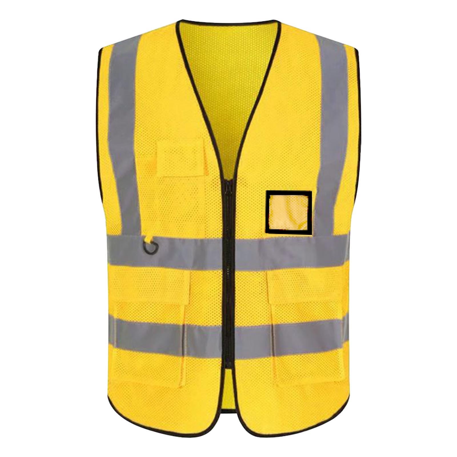 Men'S Safe Vest, High Visibility Protective Work Clothes, Outdoor Work ...