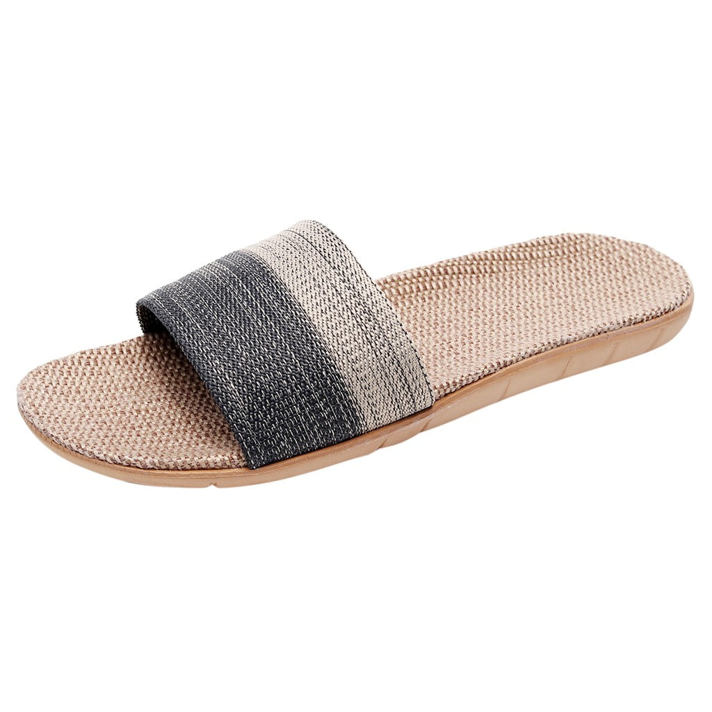 Men'S Slip-On Thong Sandals Men'S Trendy Beach Flip Flops Men Cotton ...