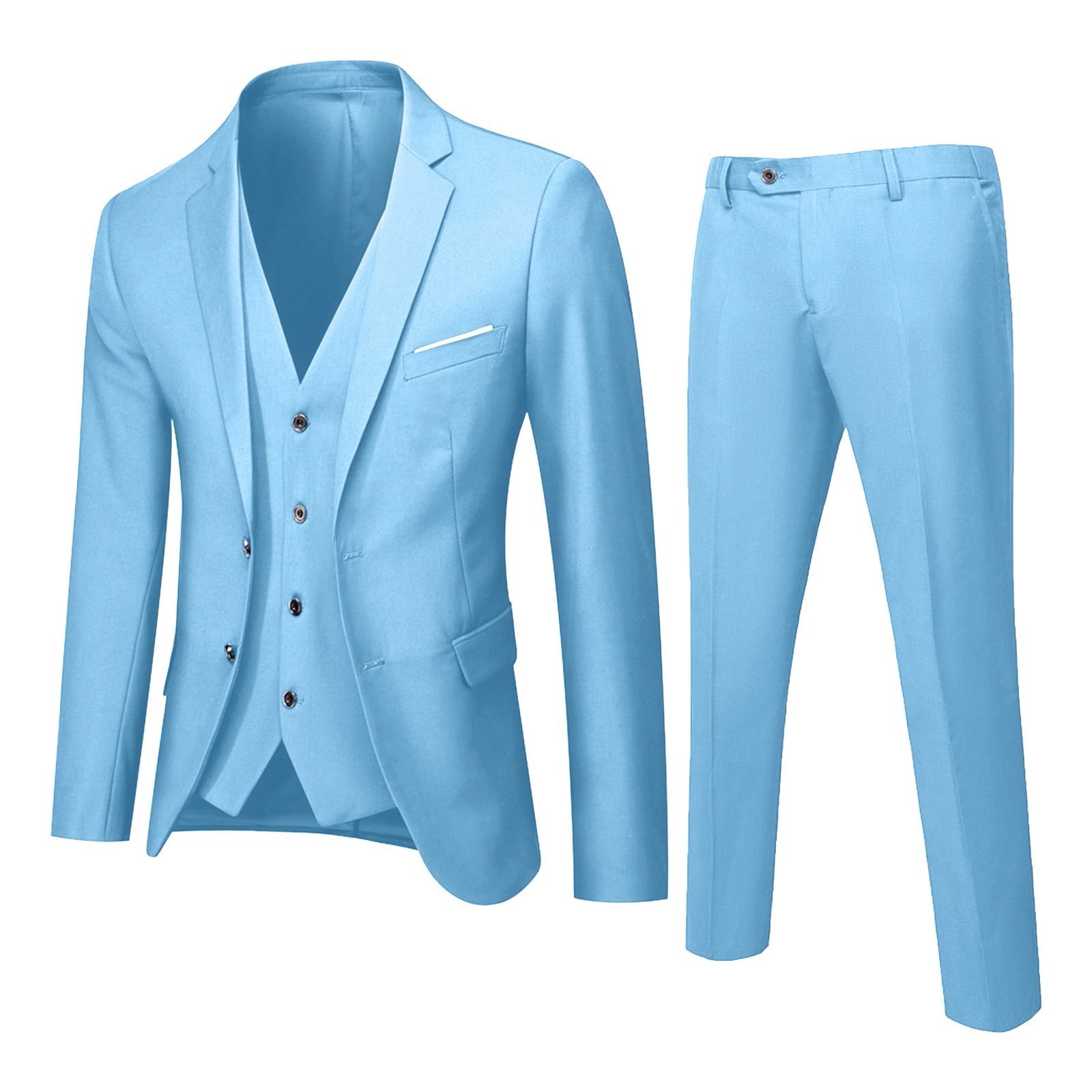 Men’S Suit Slim 3 Prom Jackets for Men Piece Suit Business Wedding Men ...