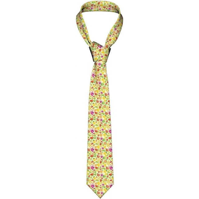 Men'S Tie Funny Neckties Watermelon Cherry Pine Fruit Doodle Mens Tie ...