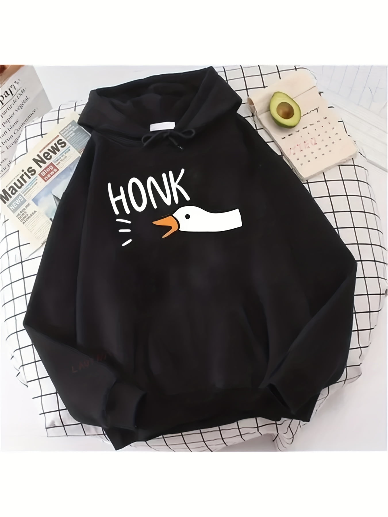Men'S Trumpet Goose Print Hoodie - Funny "HONK" Graphic Sweatshirt with ...