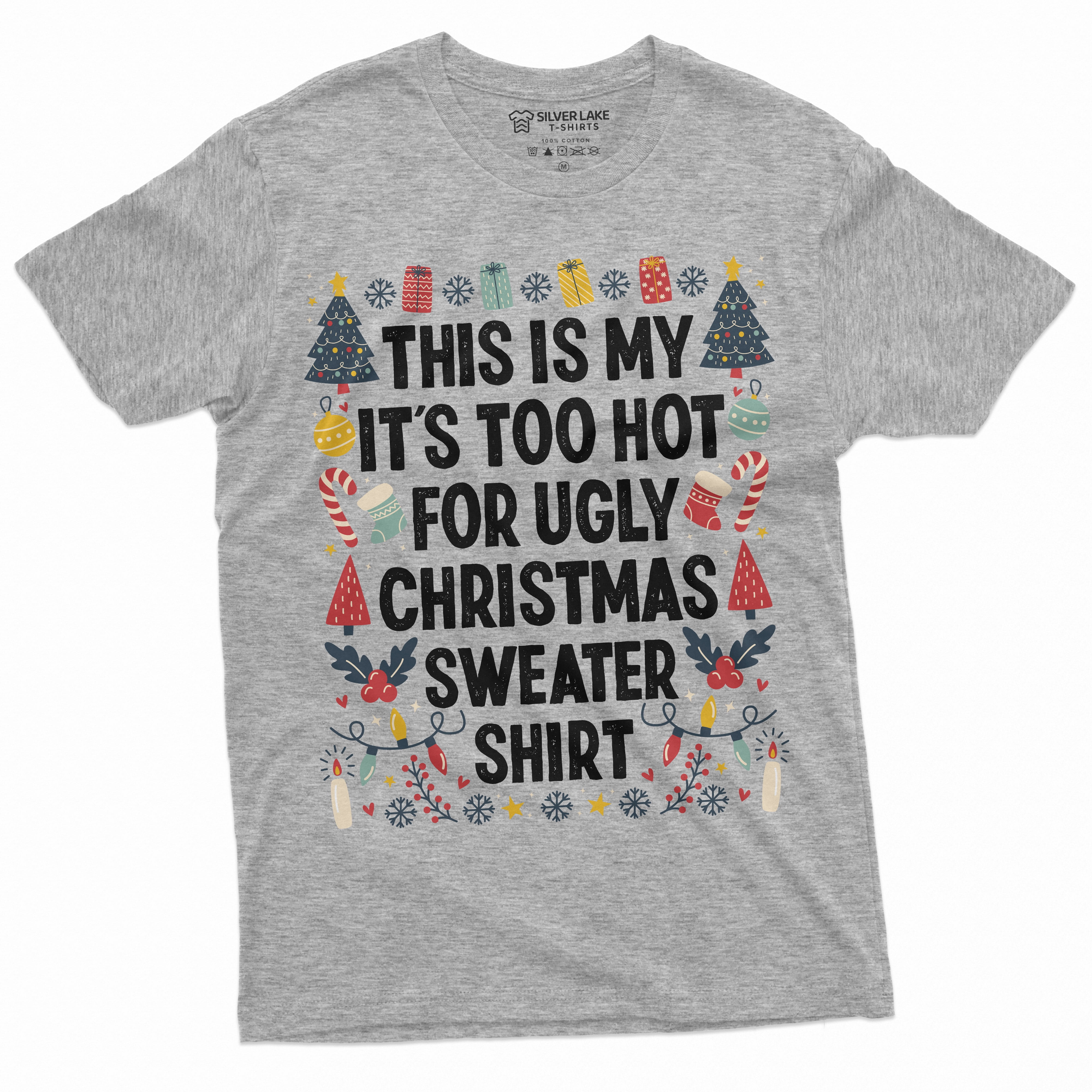 Men's Ugly Christmas Costume Funny Xmas Shirt, Holiday Mood Party Tee ...