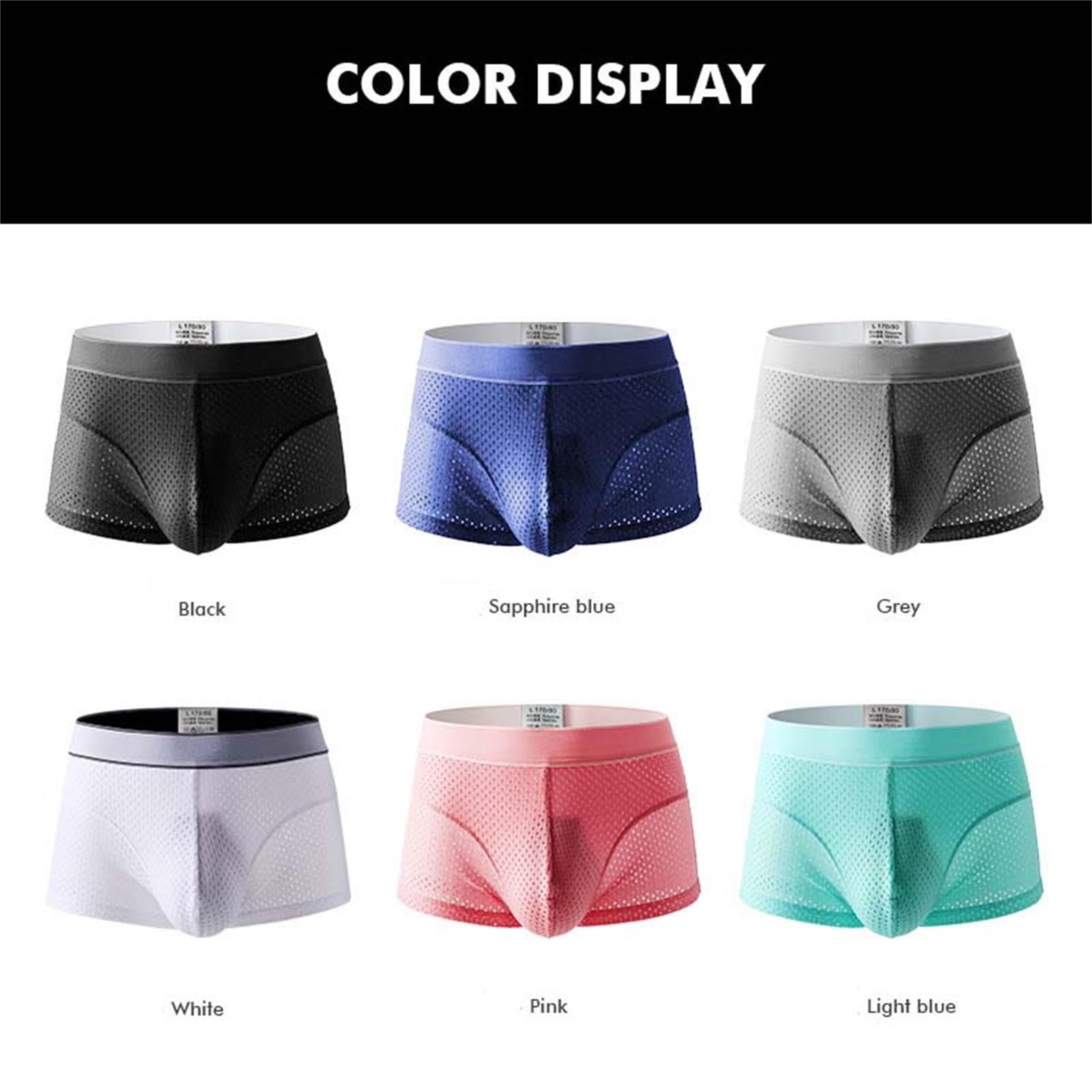 Men’s Underwear Quick Dry High End Ice Silk Flat Corner Mesh Four ...