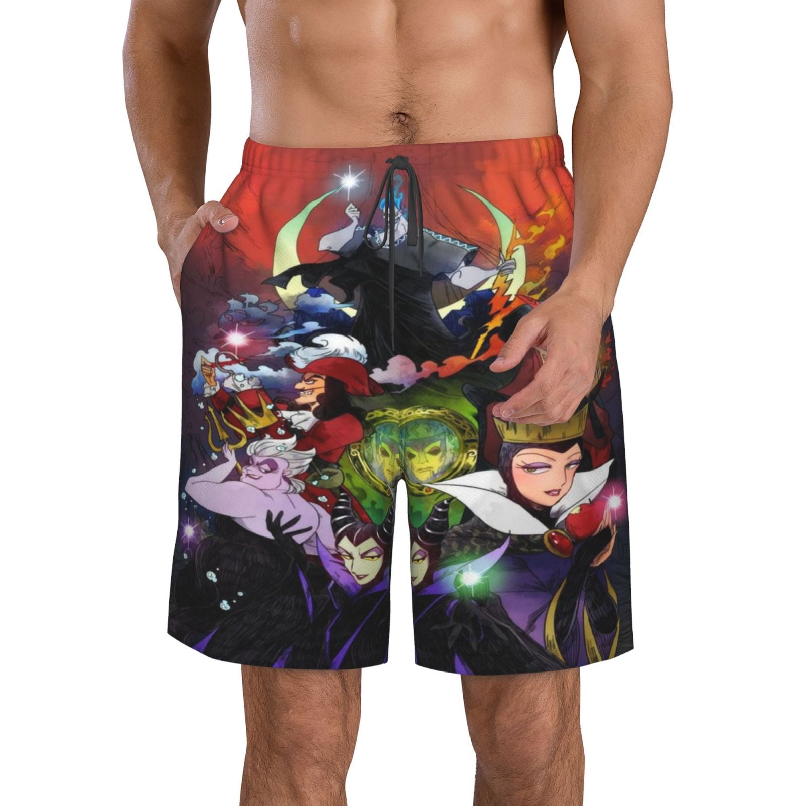 Men'S Vill-Ain Bad Witche Swim Trunks Quick Dry Bathing Suits Holiday ...