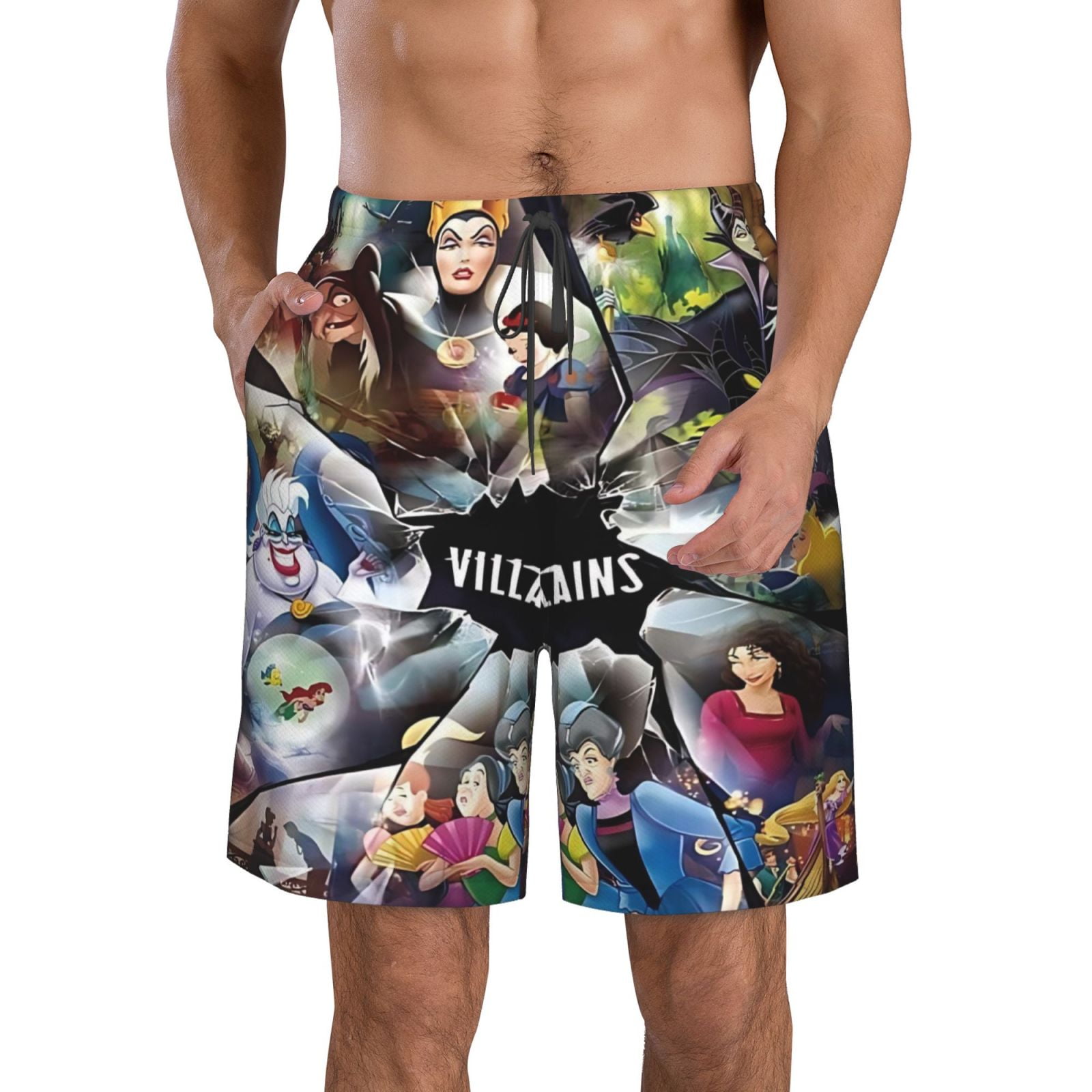 Men'S Vill-Ain Bad Witche Swim Trunks Quick Dry Bathing Suits Holiday ...