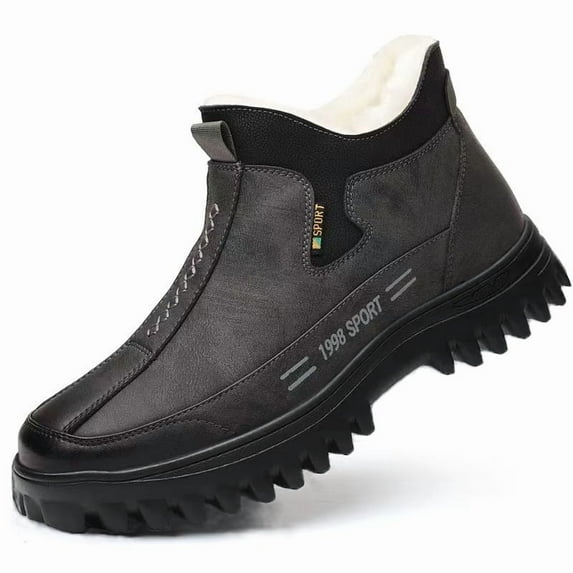Men'S Winter Snow Boots - Insulated Ankle High Boots with Non-Slip ...
