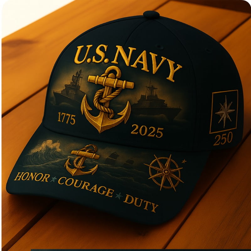 Men'S & Women'S U.S. Navy-Inspired 250th Anniversary Patriotic Baseball ...