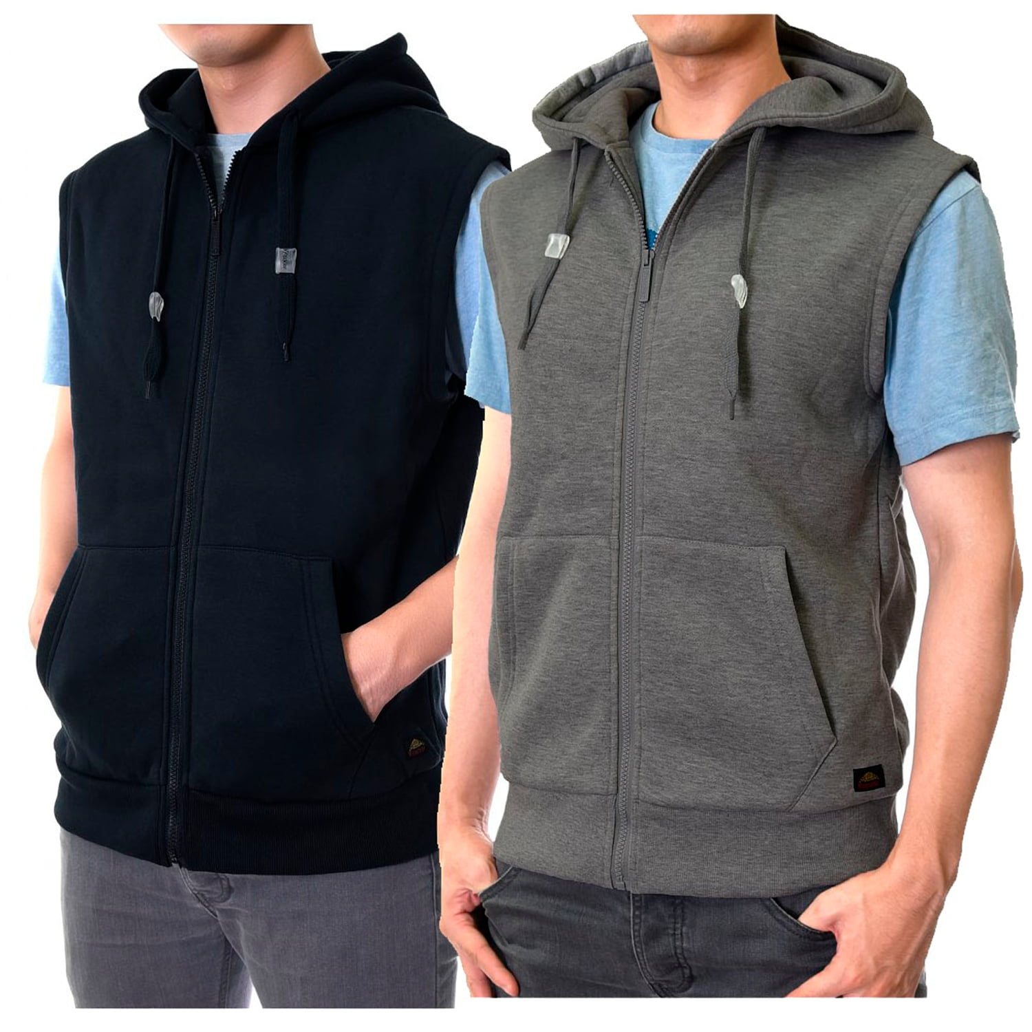 Men'S Zipper Hooded Vest - Walmart.com