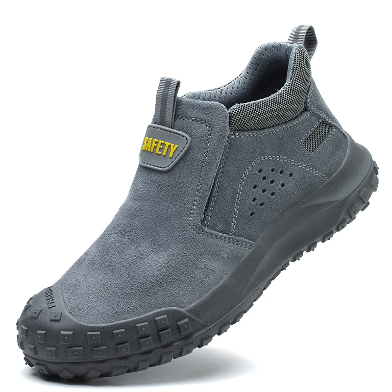 Men Safety Boots Welder Safety Shoes Anti-Smash Indestructible Safety ...