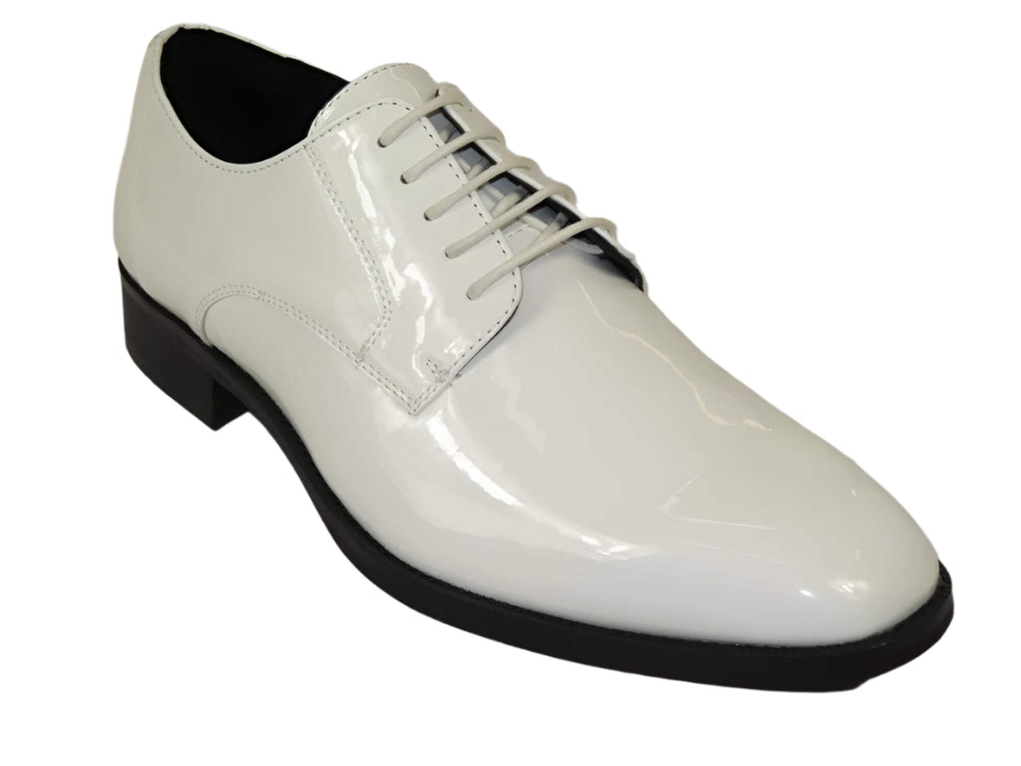 Men Santino Luciano Formal Dress Shoes Patent Leather Shiny Lace up ...