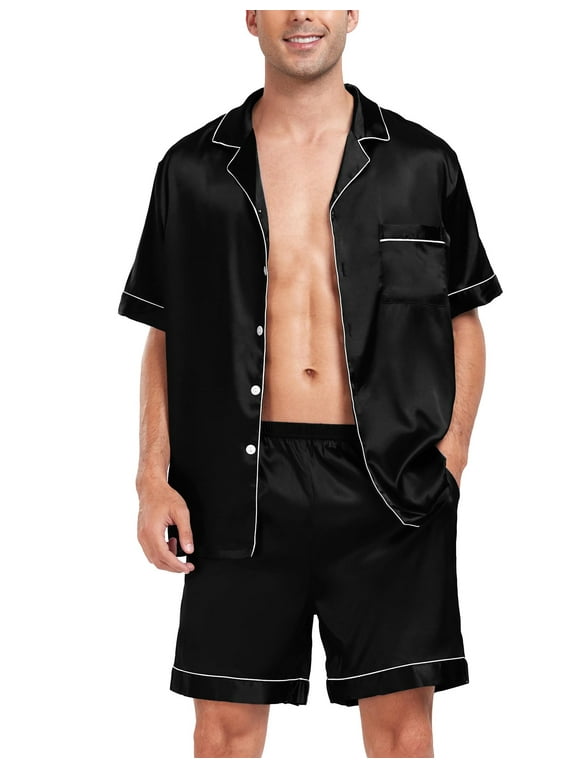 2 Piece Mens Pajamas Set, Soft Men's Sleepwear Comfy Loungewear, Cute ...