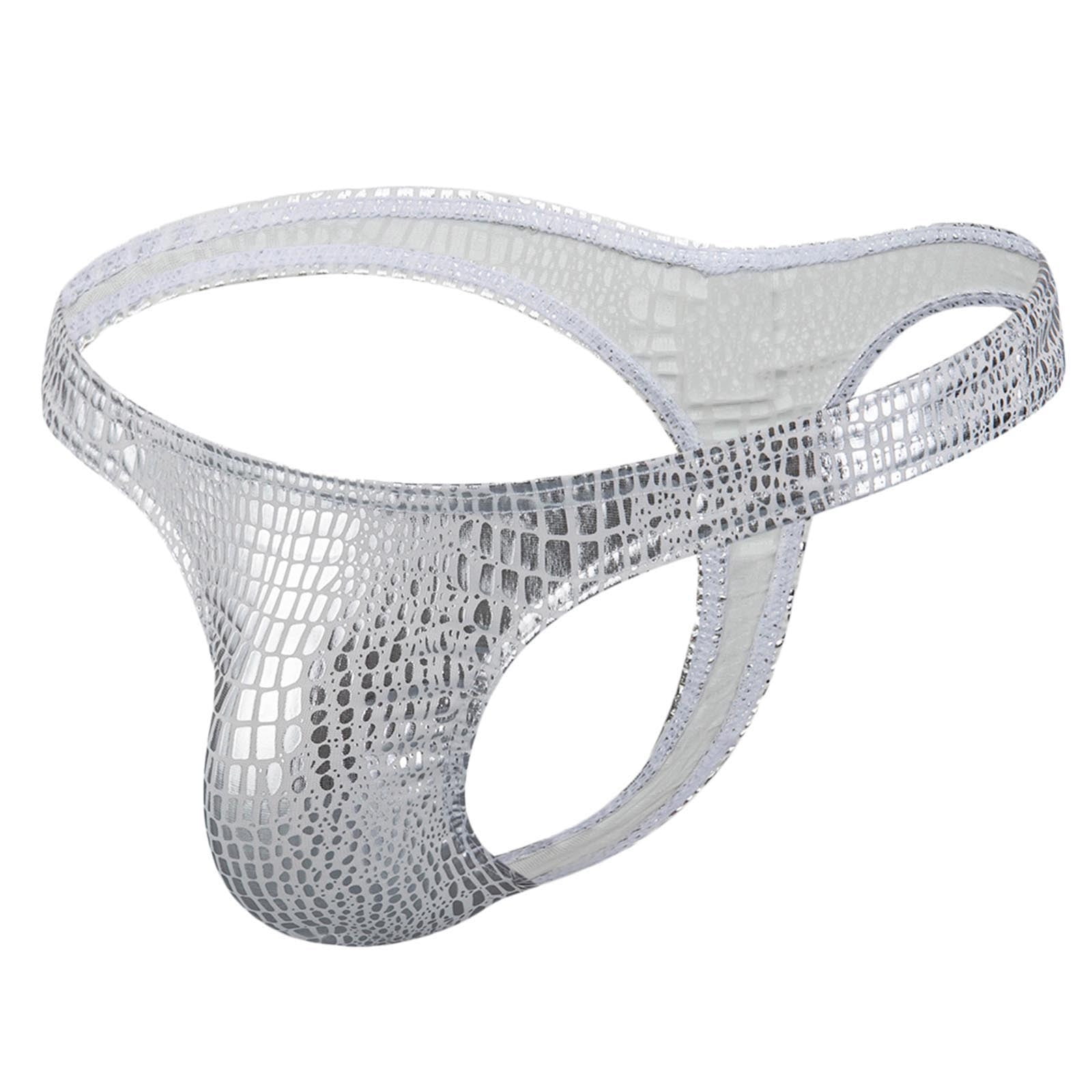 Men Satin Underwear G-String Thong Athletic Silky Underwear Y Back ...