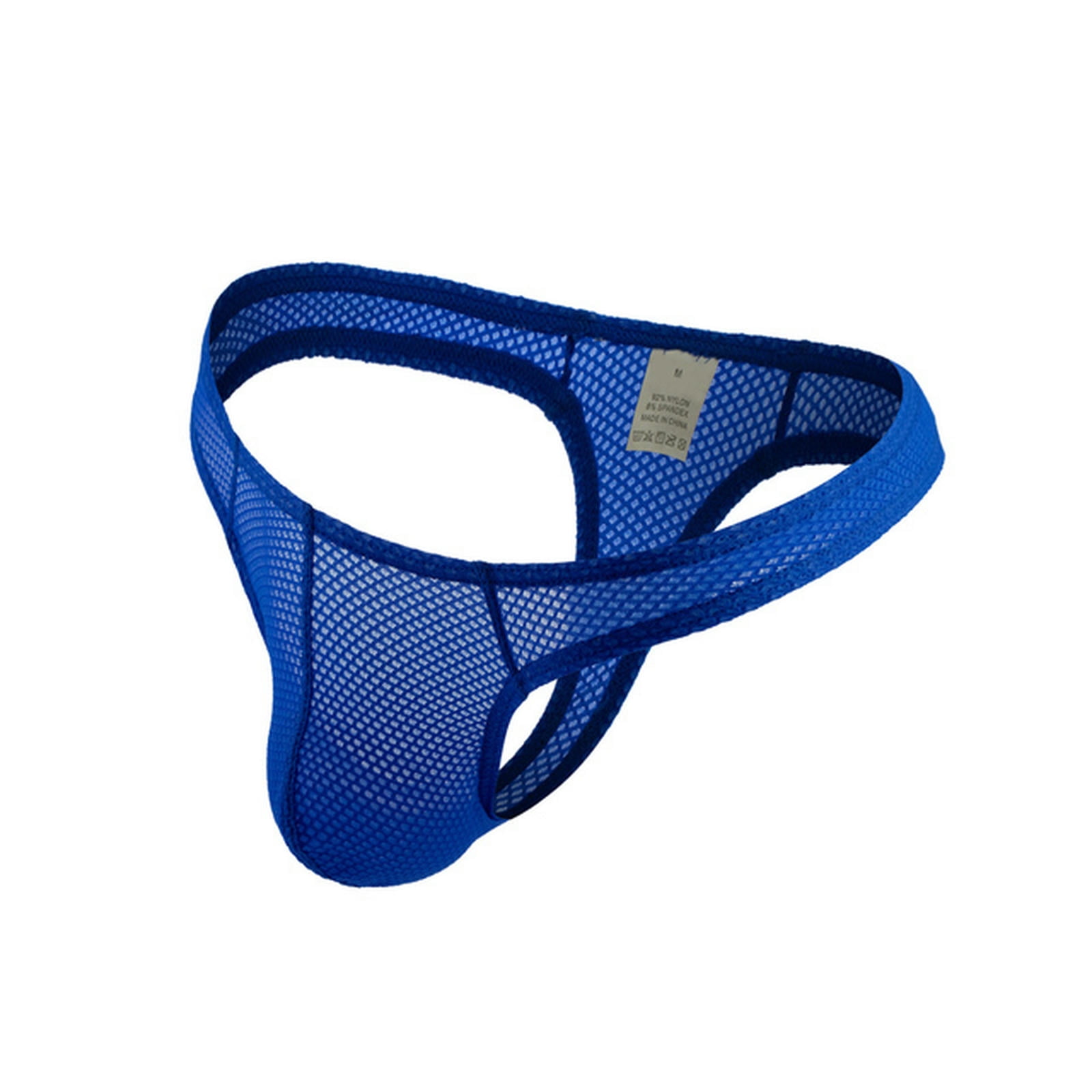 Men Sexy Mesh T Back Underwear Bulge Pouch Thong Soft Mini G String See Through Lingerie