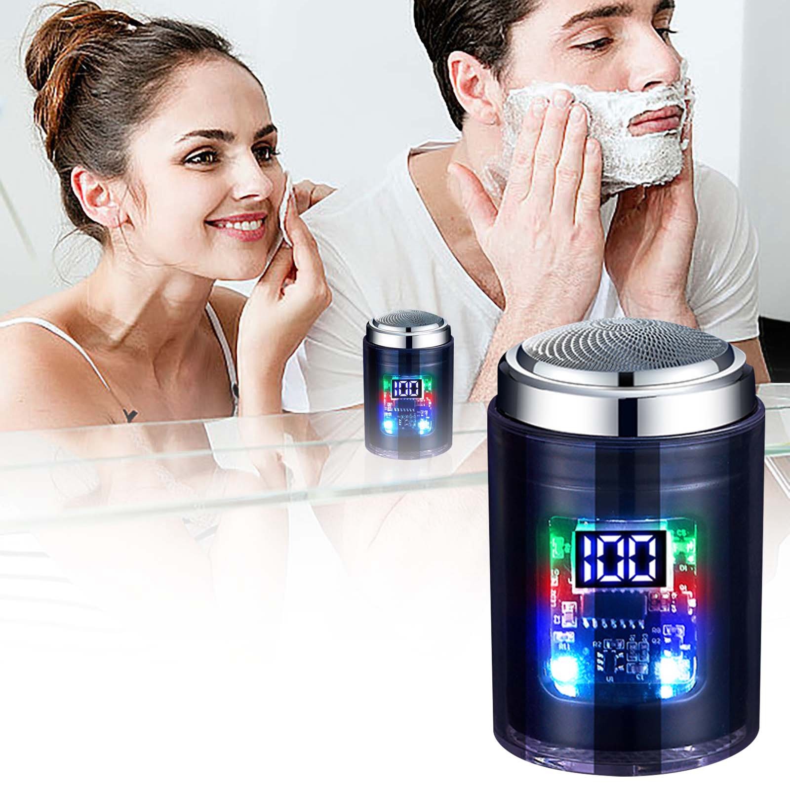Men Shaver Mini Portable Rechargeable Shaver With Digital Display USB ...