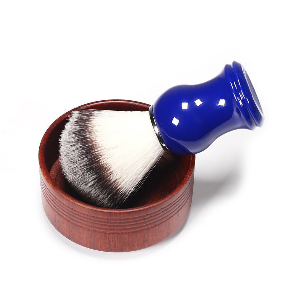 Men Shaving Brush Blue Handle Soft Beard Shave Brush for Beauty Salon ...