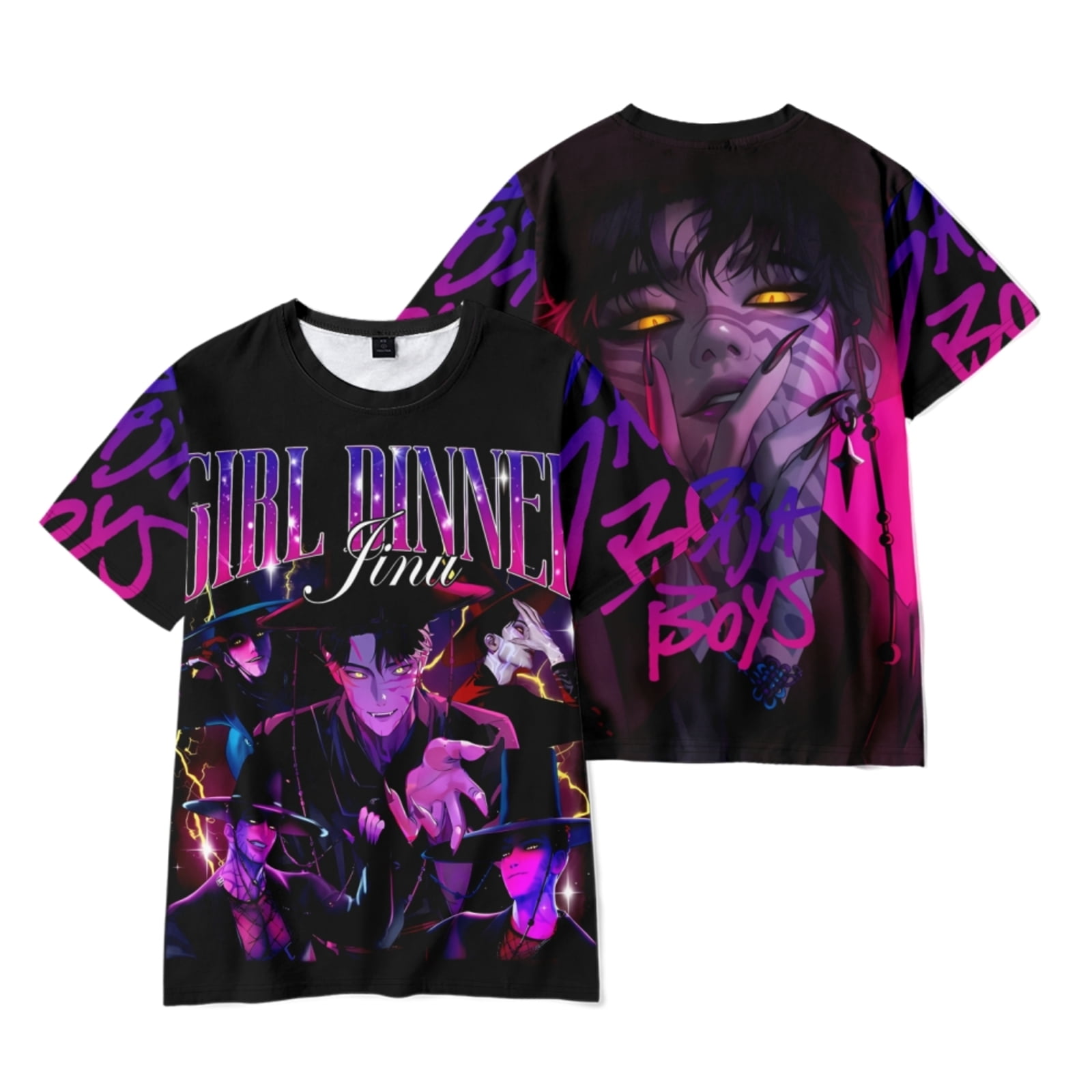 Men Shirt K-Pop Demon Hunters Shirt Anime 3D Print T-Shirts Cosplay ...