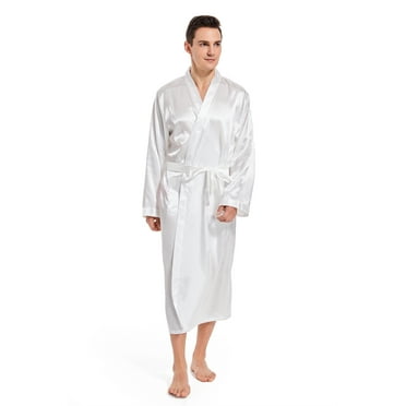 FashGudim 100% Cotton Knit Robe for Men Lightweight Summer Robes Thin ...