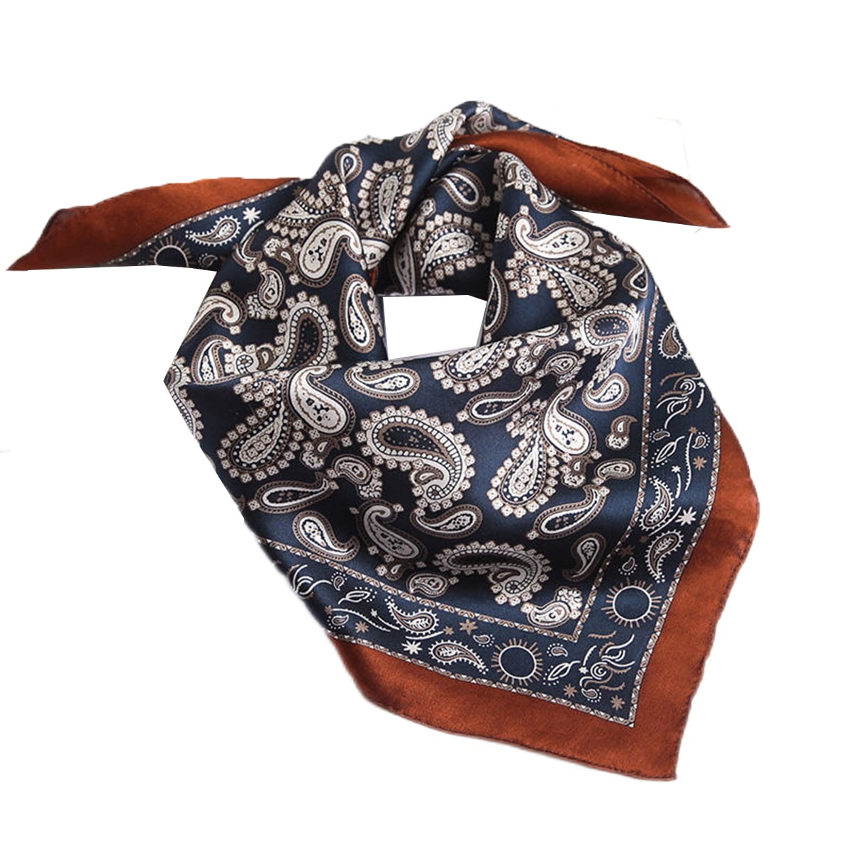 XUYUZUAU Men's 100% Silk Scarf, 21"x21" Square Neckerchief, Breathable ...