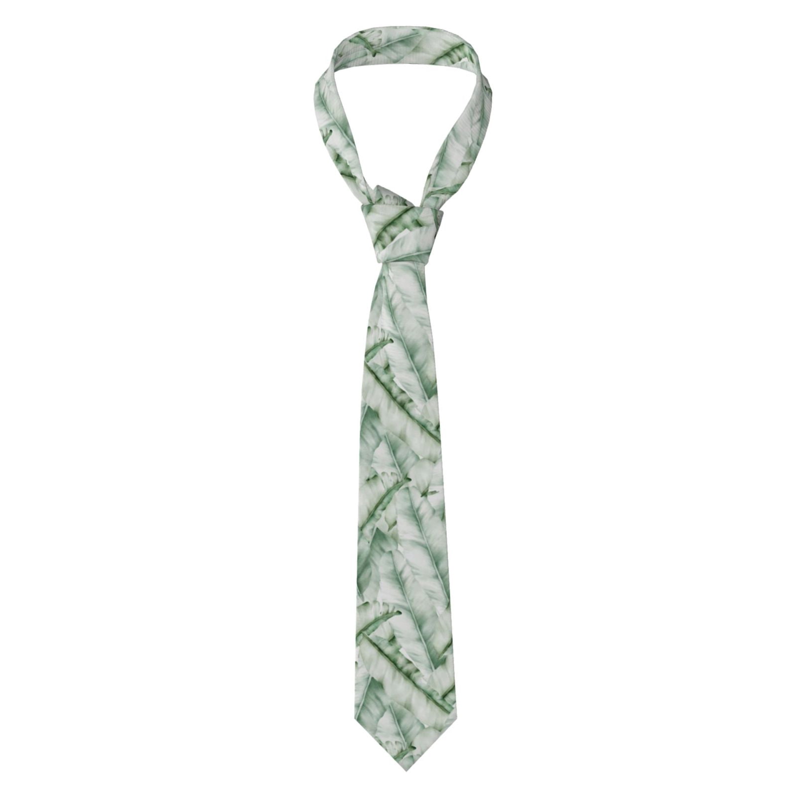 Men Silk Tie Luxury Banana Leaf Mens Necktie for Business and Wedding ...