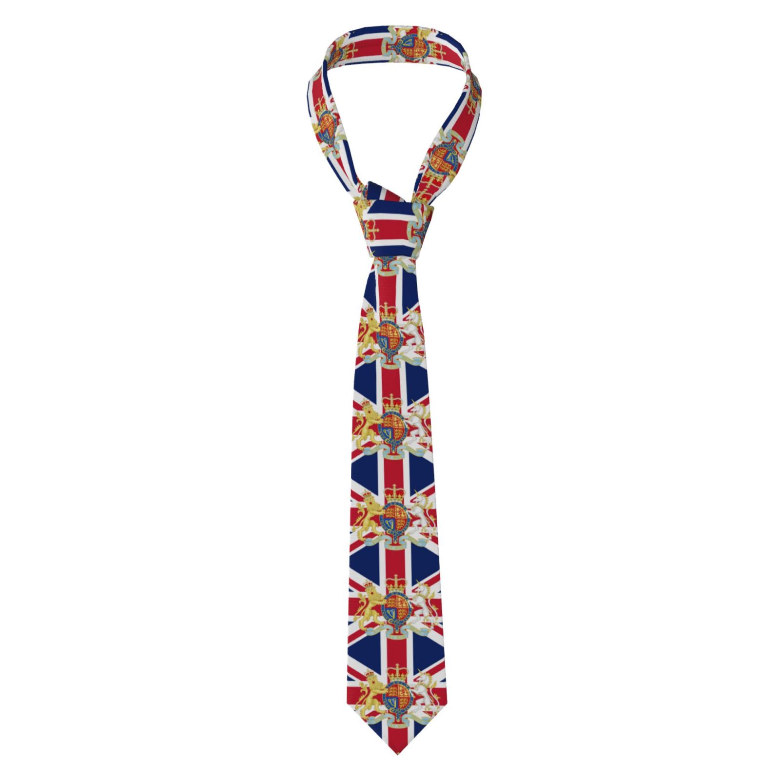 Men Silk Tie Queen Elizabeth Platinum Jubilee Souvenirs British Flag ...