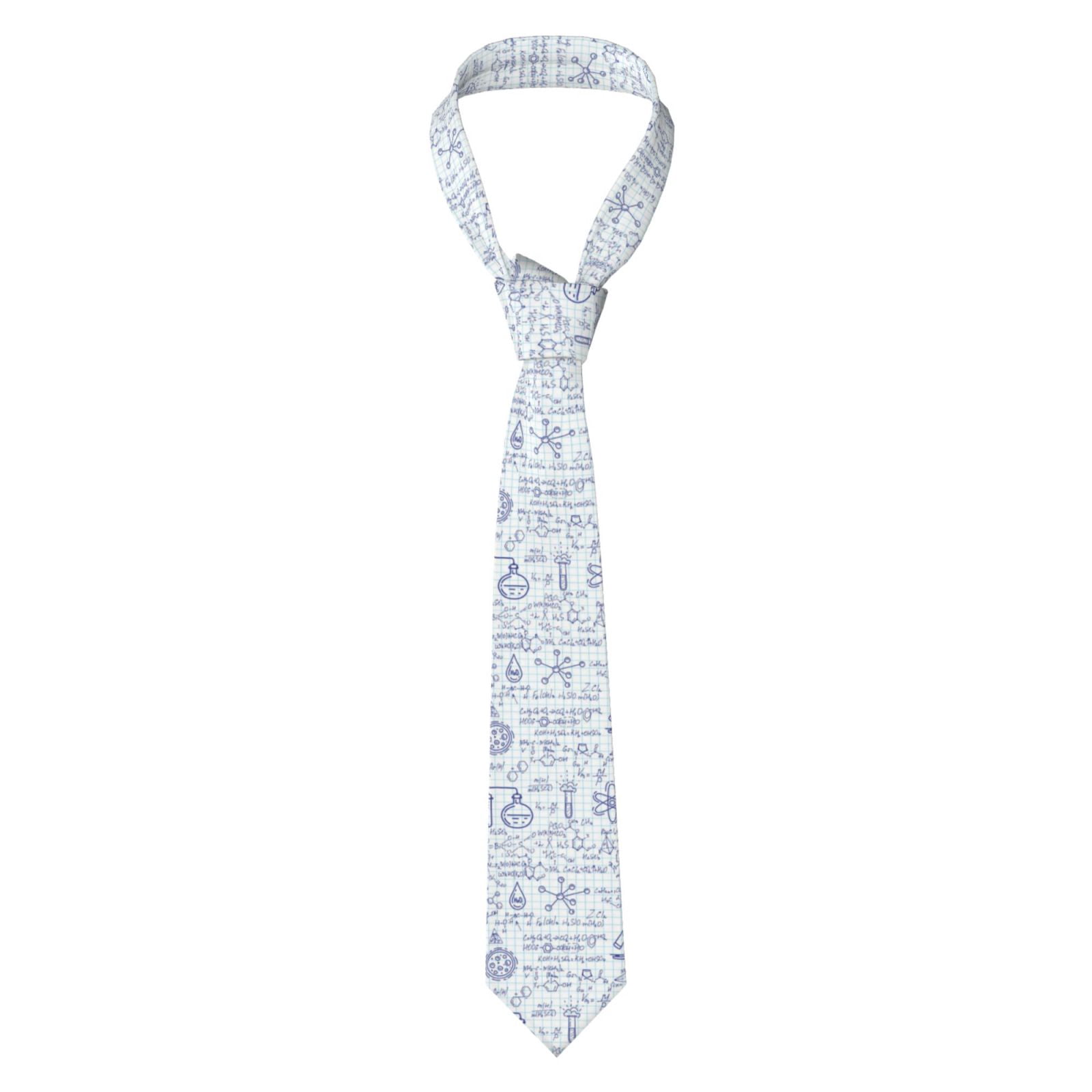 Men Silk Tie Science Chemistry Geometry Math Nerd Geek Mens Necktie for ...