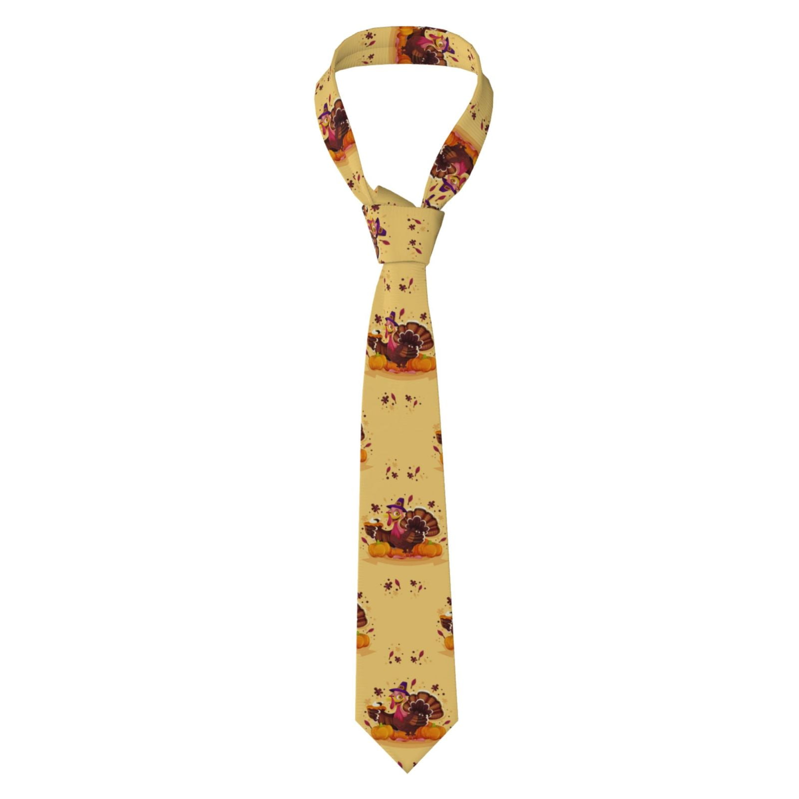 Men Silk Tie Thanksgiving Day Turkey Mens Necktie for Business and ...