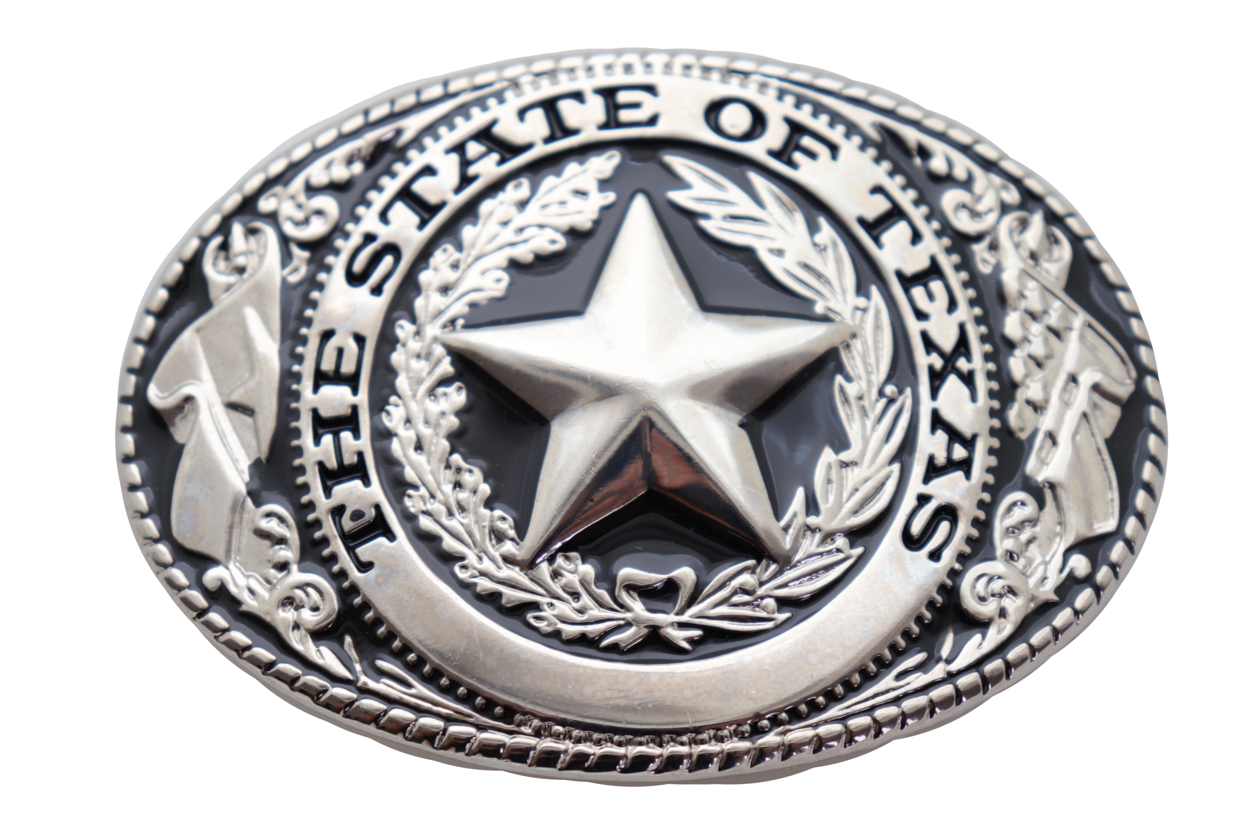 Men Silver Metal Belt Buckle Western Cowboy Texas State Lone Star ...