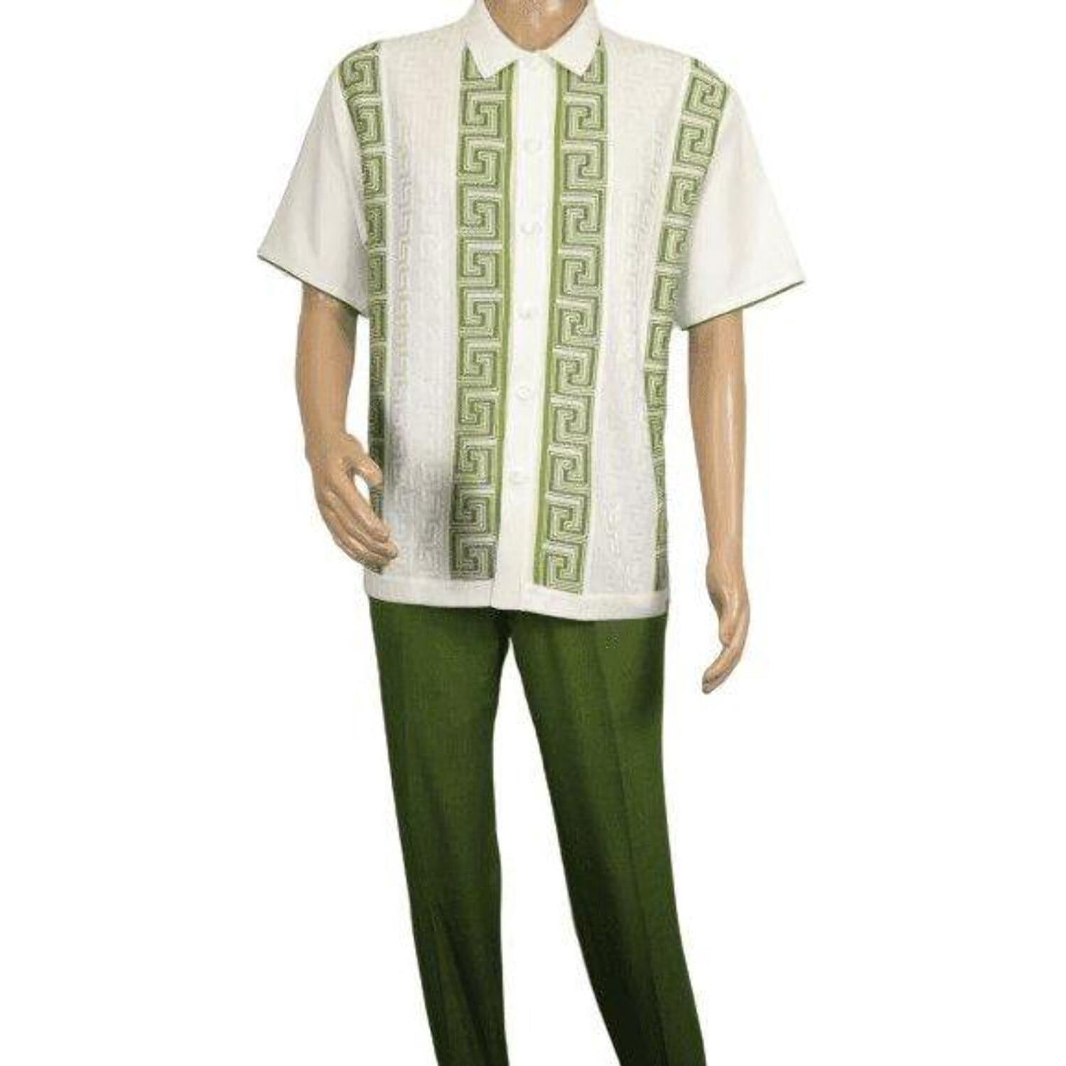 Men Silversilk 2pc walking leisure Matching Suit Italian woven knits ...