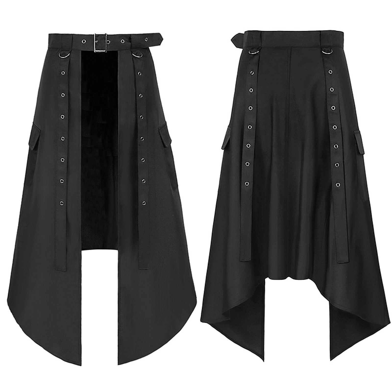 Men Skirts Punk Maxi Skirt Gothic Sexy Chain Matching Skirts Womens ...