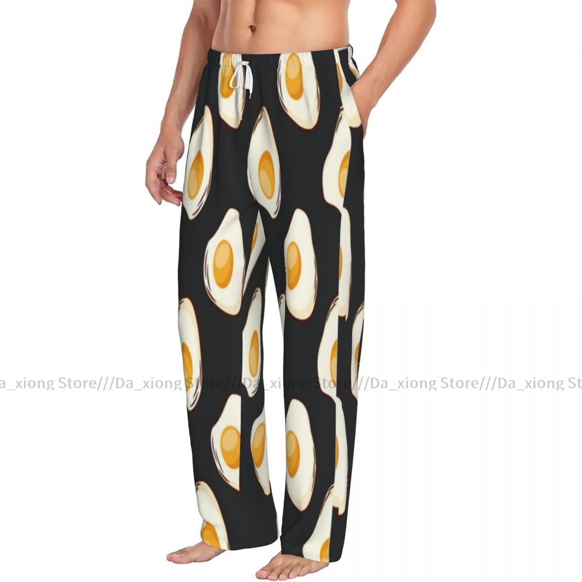 Men Sleep Bottoms Male Lounge Trousers Men's Food Fried Eggs Pattern ...