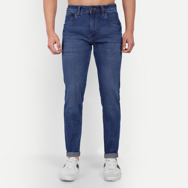 Men Slim Fit Blue Jeans - Walmart.com