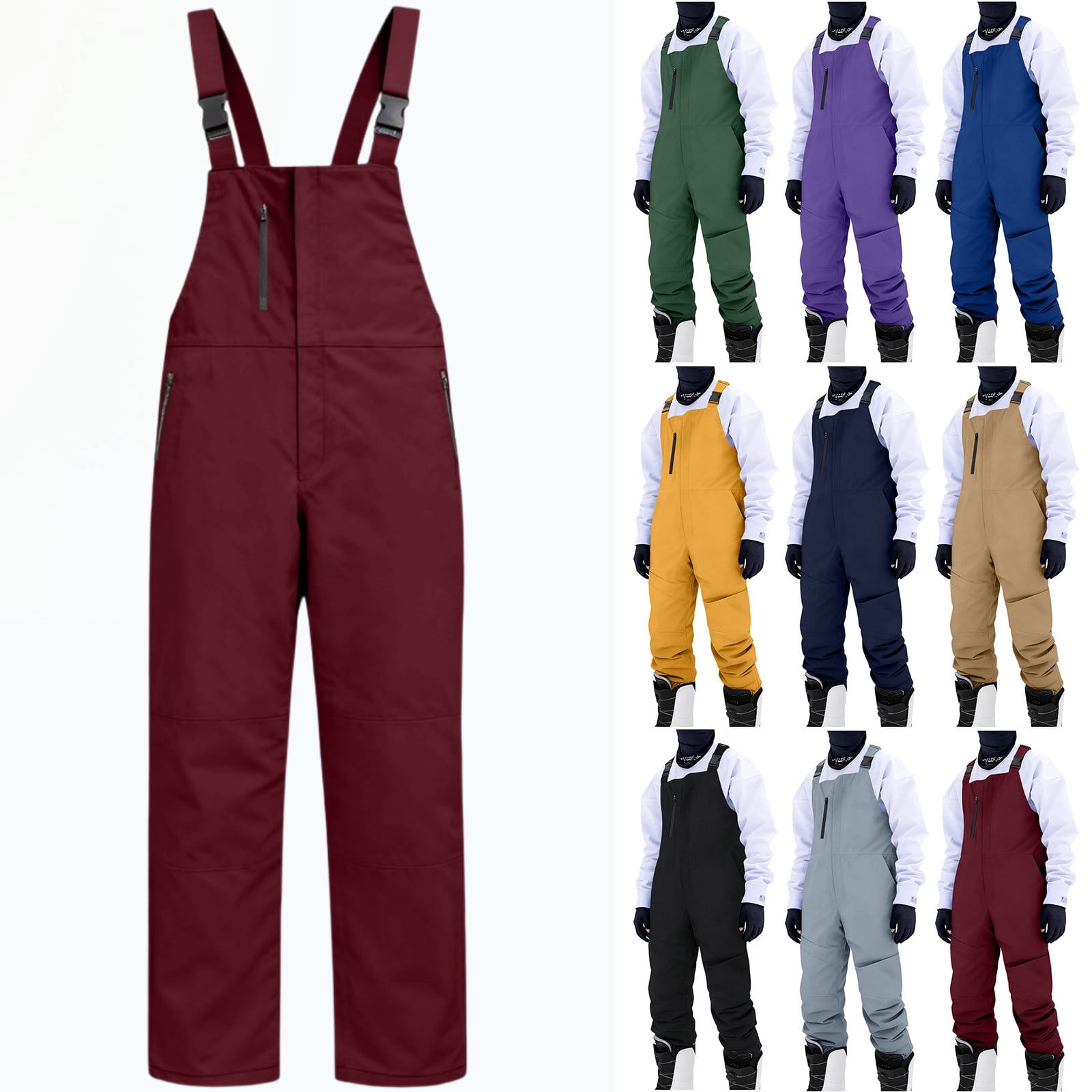 Men Snow Ski Snowpants Men's Waterproof Windproof Insulated Snow Ski ...