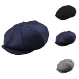Men Solid Color Beret Hat – Classic Retro Painter Cap for Middle-Aged ...