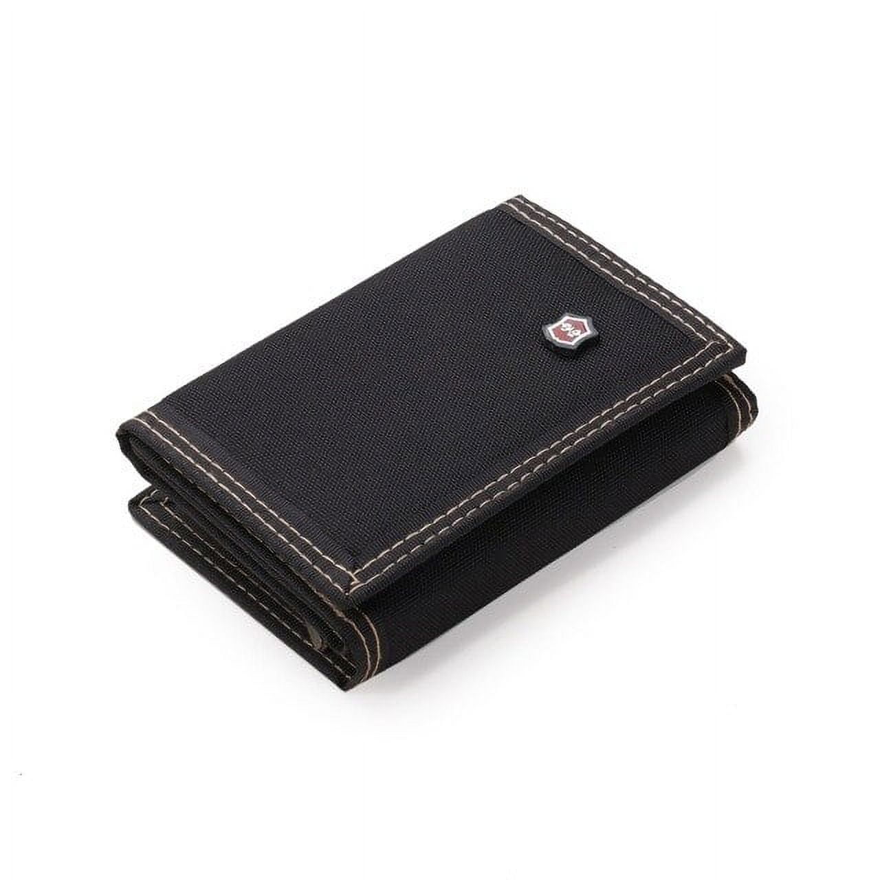 Men Solid Color Wallet Three-fold Coin Purse Canvas Wallet with Velcro ...