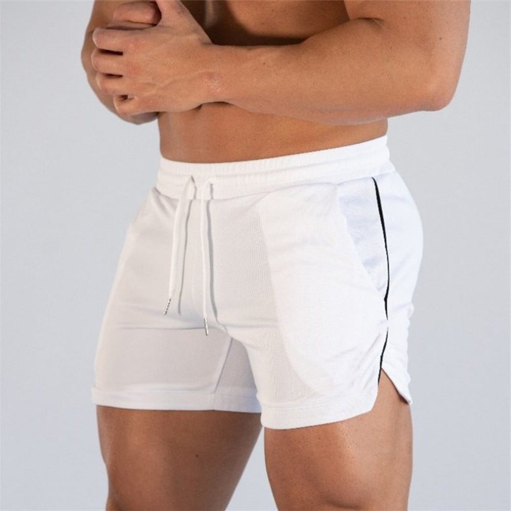 Men Sports Shorts Gym Training Running Bodybuilding Workout Fitness ...