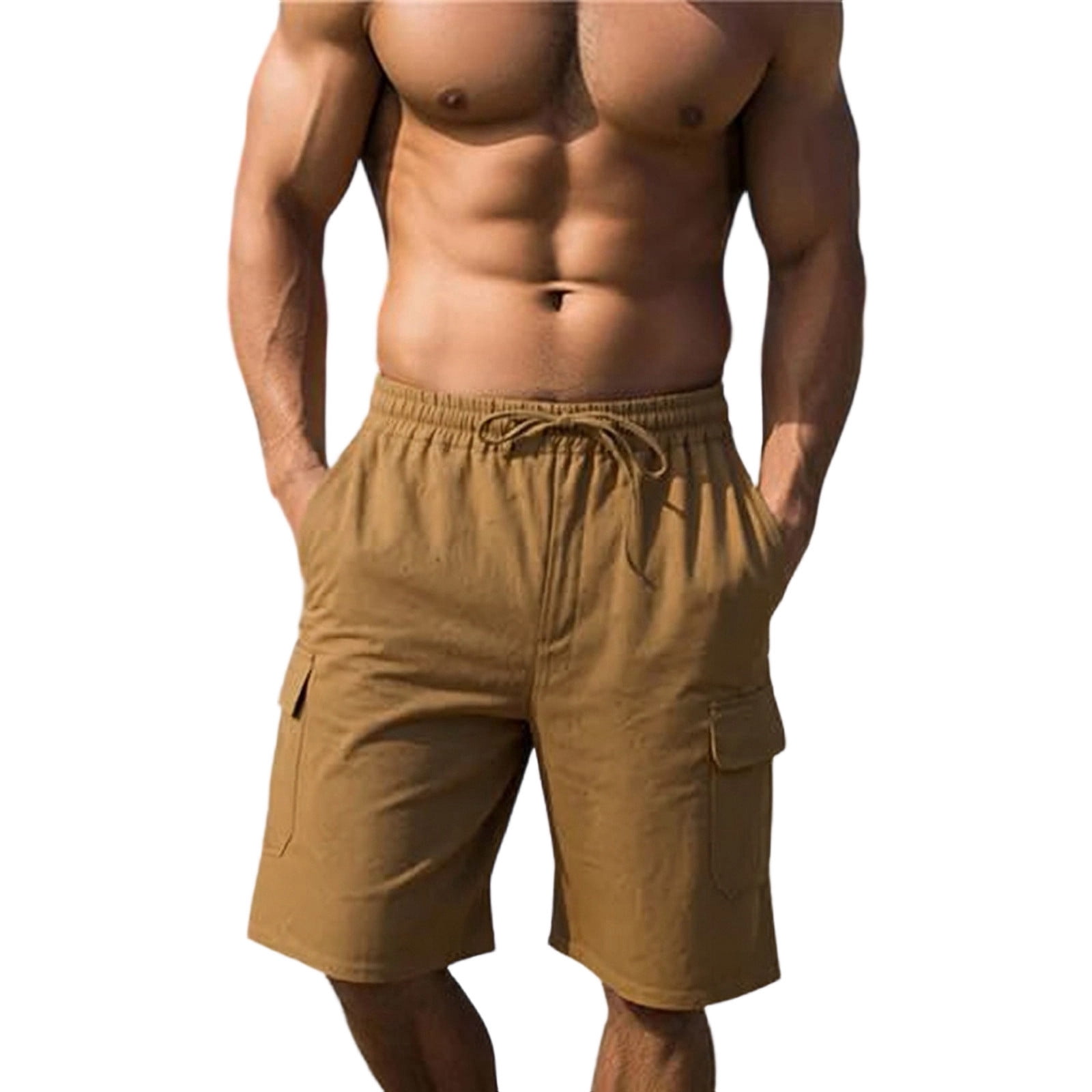 Men Spring And Summer Pant Casual All Solid Color Loose Trouser Fashion ...