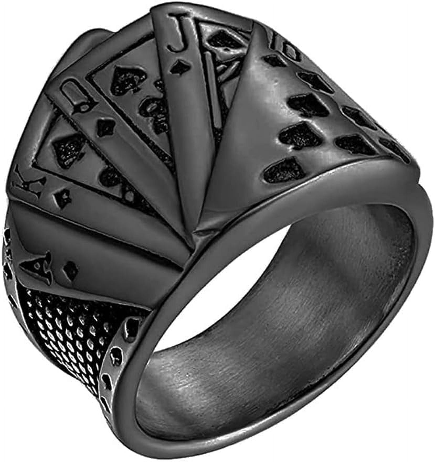 Men Stainless Steel Vintage Texas Poker Straight Flush Digital of ...