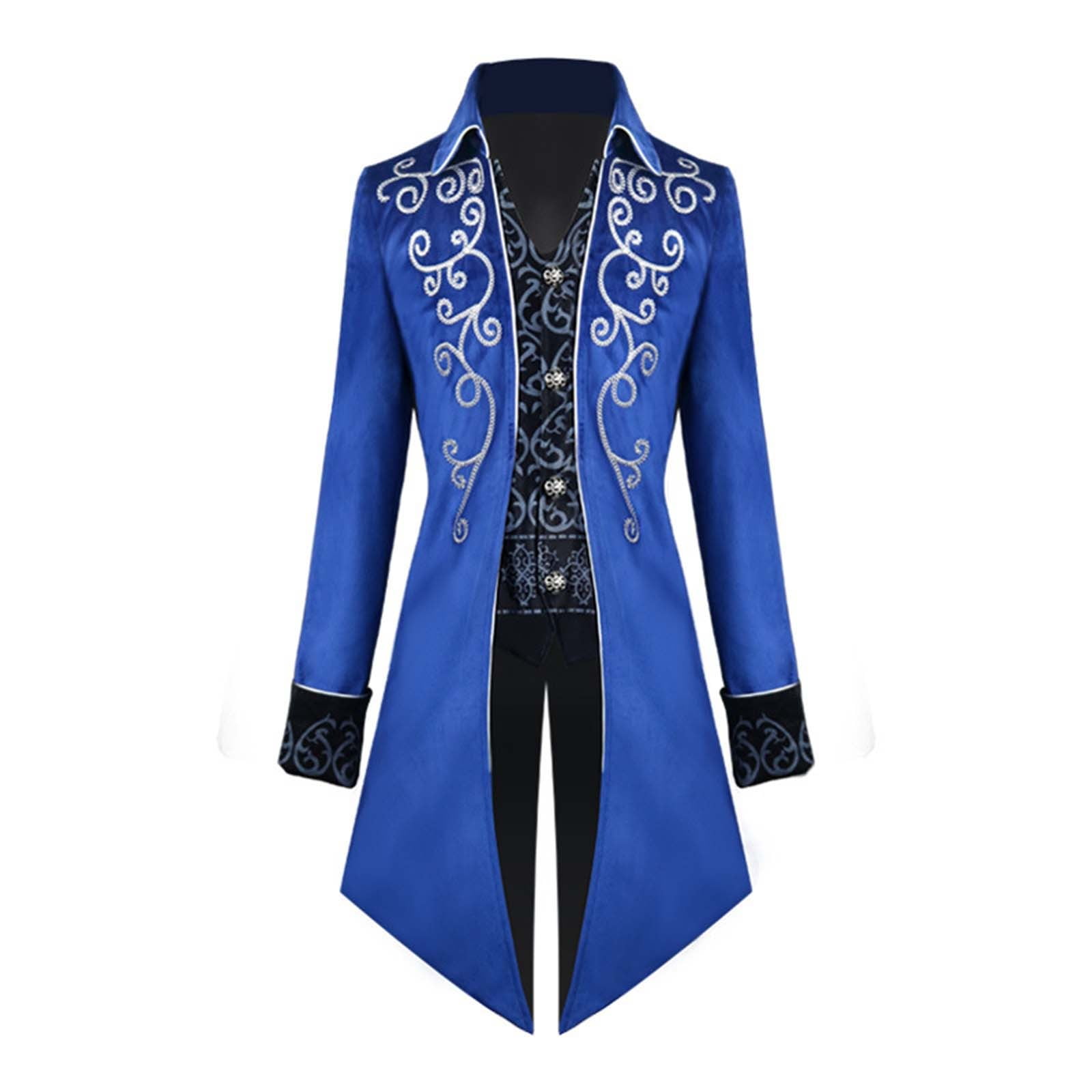 Men Steampunk Jacket Vintage Tailcoat Gothic Frock Coat Men S Outerwear ...