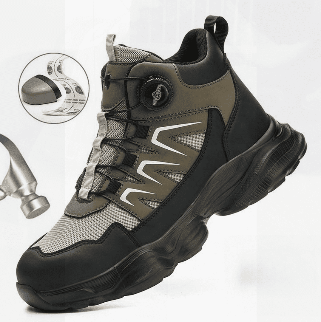Men Steel Toe Safety Shoes: Anti-Smashing Puncture Resistant Anti-Slip ...
