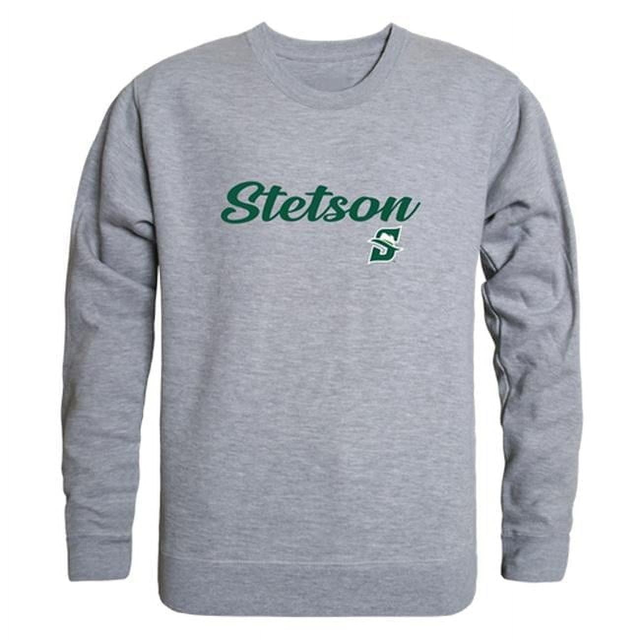Men Stetson University Hatters Script Crew Fleece, Heather Grey - Extra ...