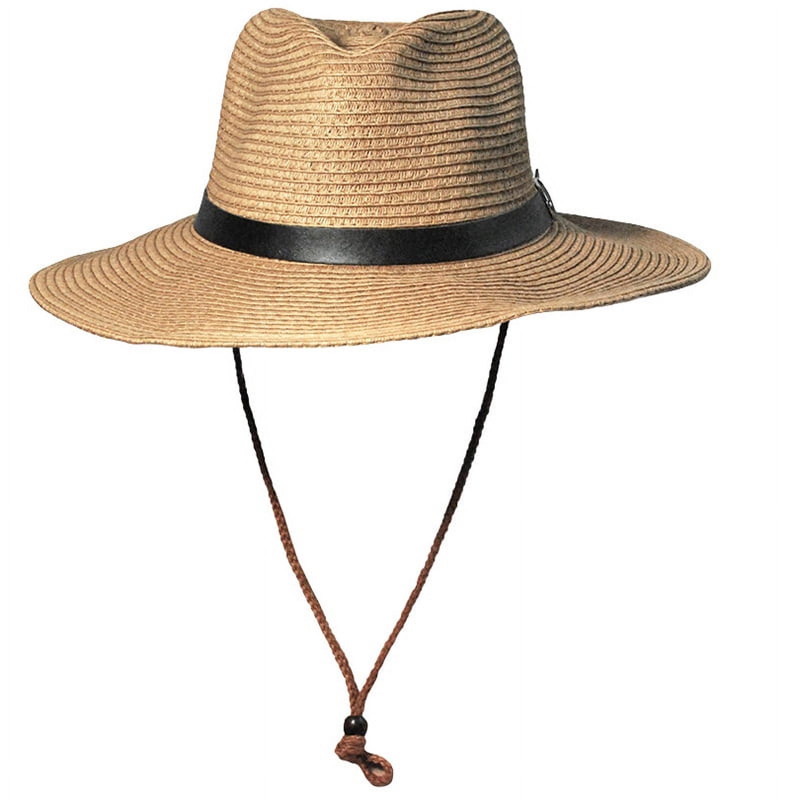 Men's Beach Woven Straw Cowboy Hat, Western Wide Brim with Adjustable ...